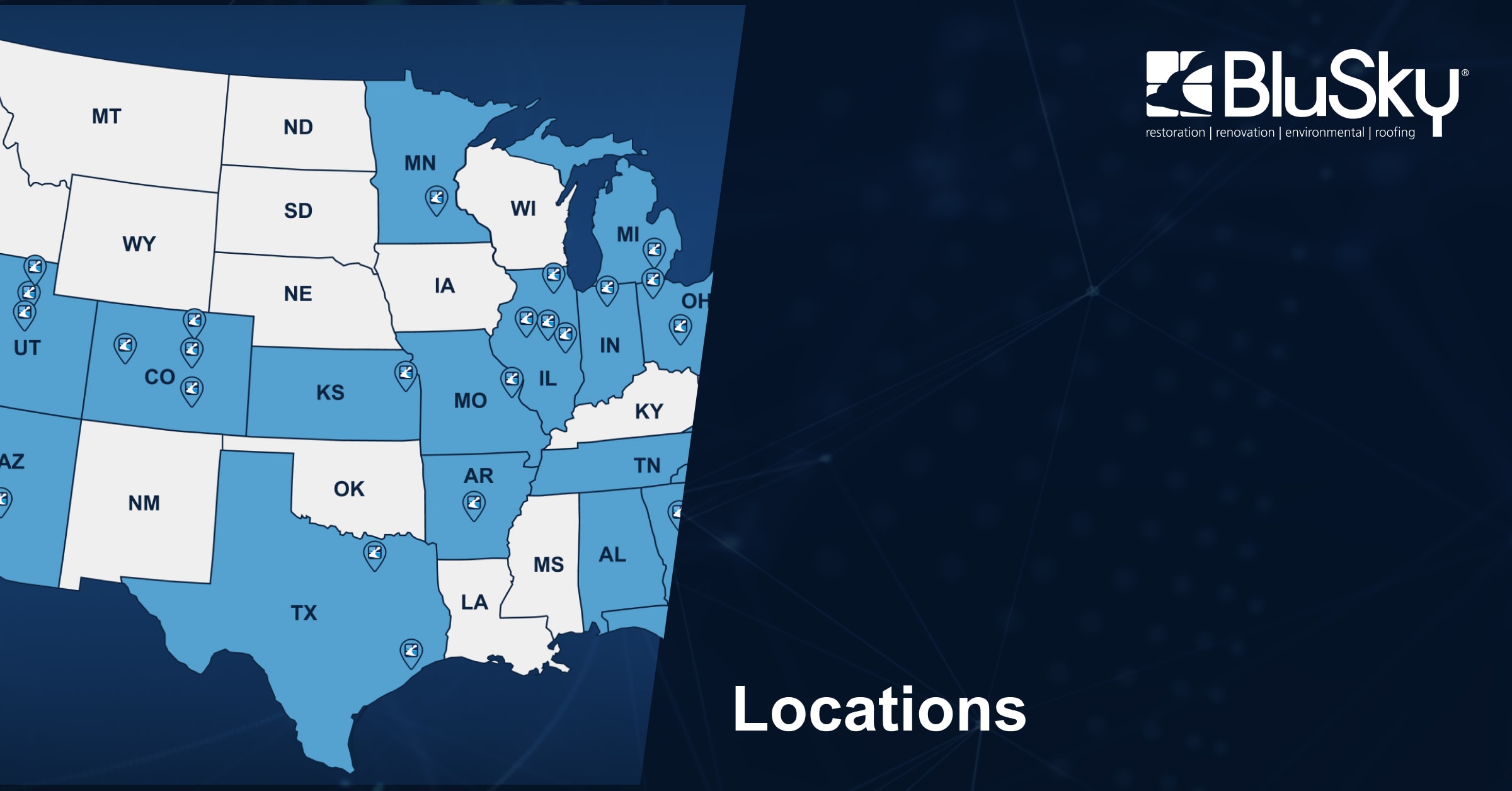 Our Locations | BluSky Restoration Contractors